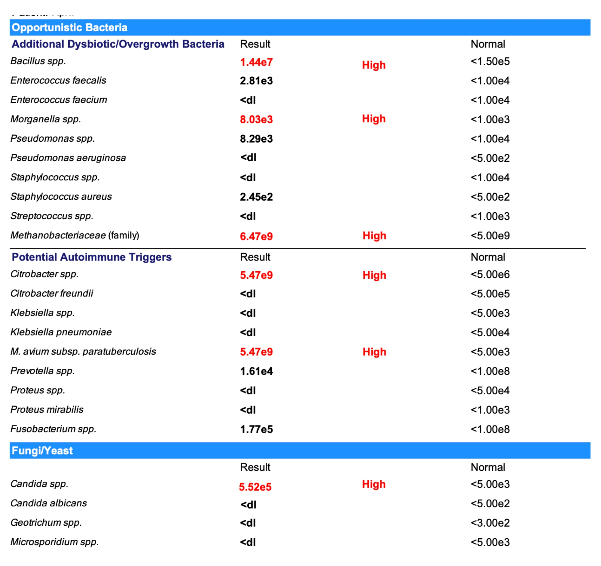 GI Map - Wholistic Functional Health